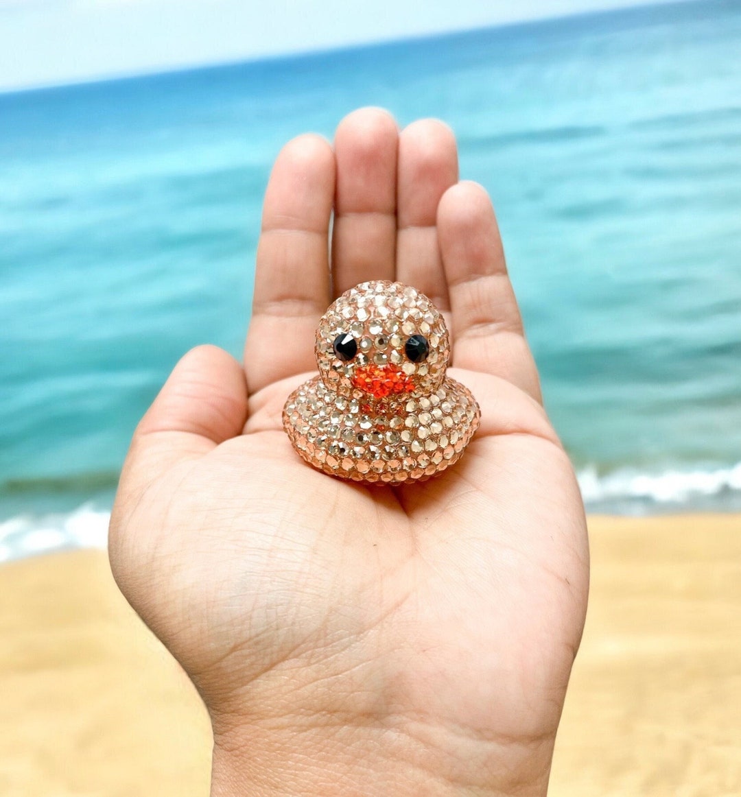 Mini Rose Gold Rhinestone Rubber Duck, Bling Duck, Cruise Ducks ...