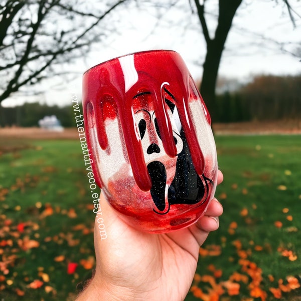 Halloween Wine Glass - Etsy