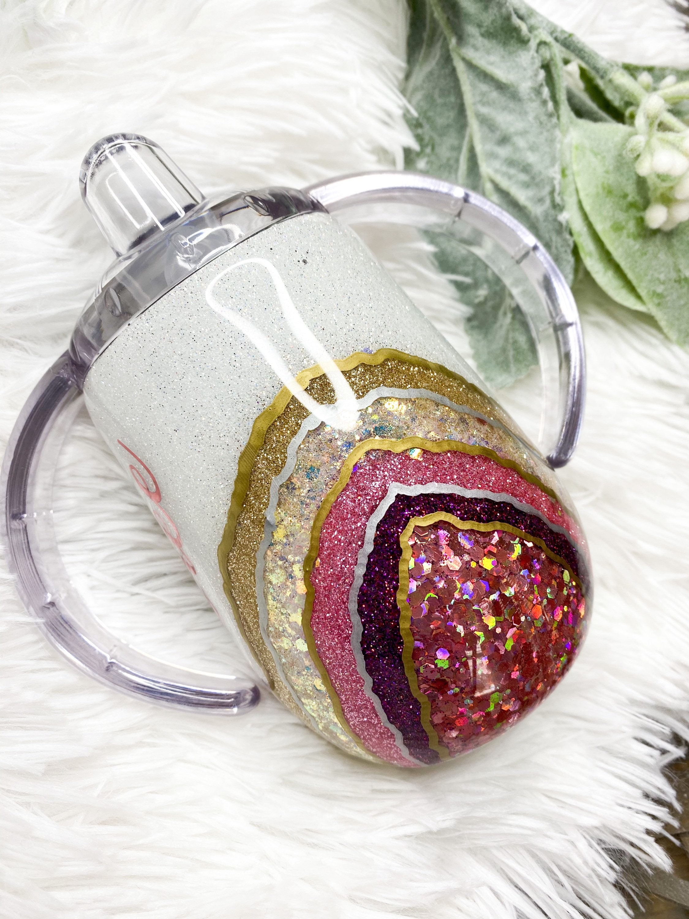 Geode Sippy Cup Insulated Sippy Cup Toddler Cup Glitter | Etsy