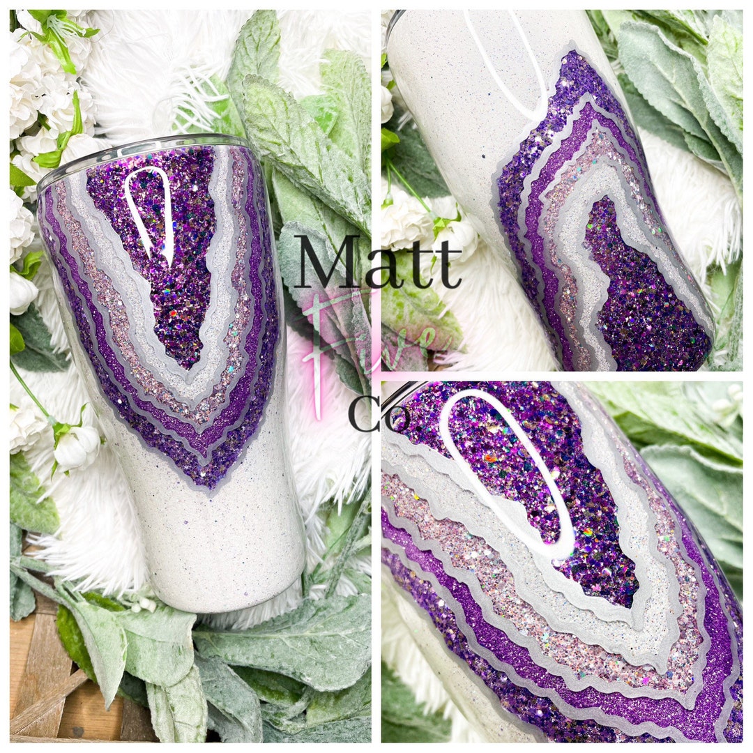 Personalized Purple Geode Tumbler, Amethyst Tumbler, February ...