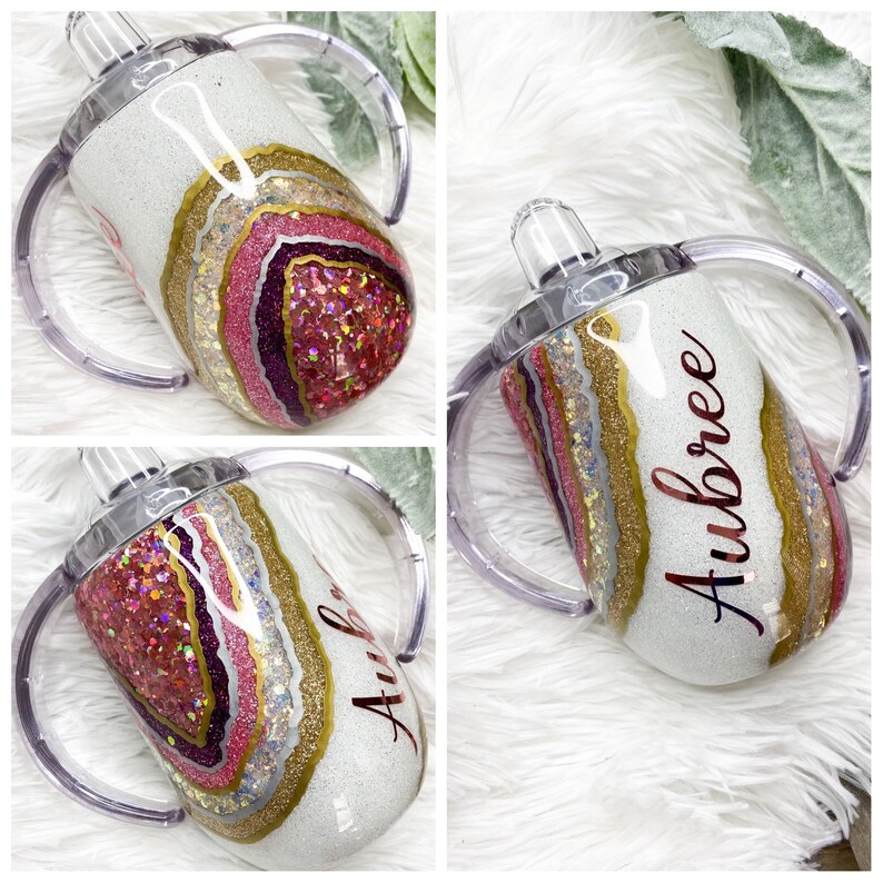 Geode Sippy Cup Insulated Sippy Cup Toddler Cup Glitter | Etsy