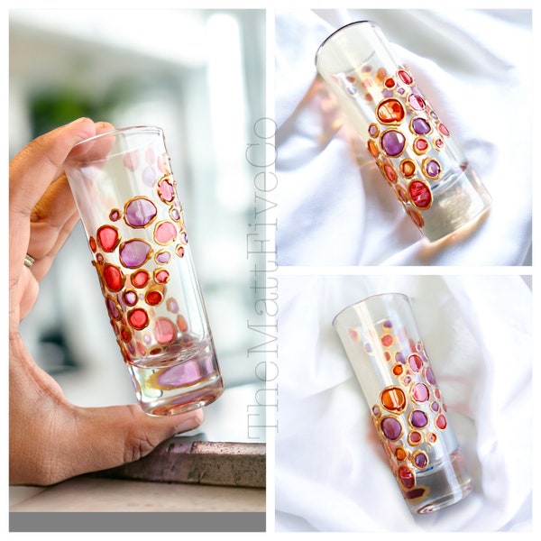 Painted Shot Glass - Etsy