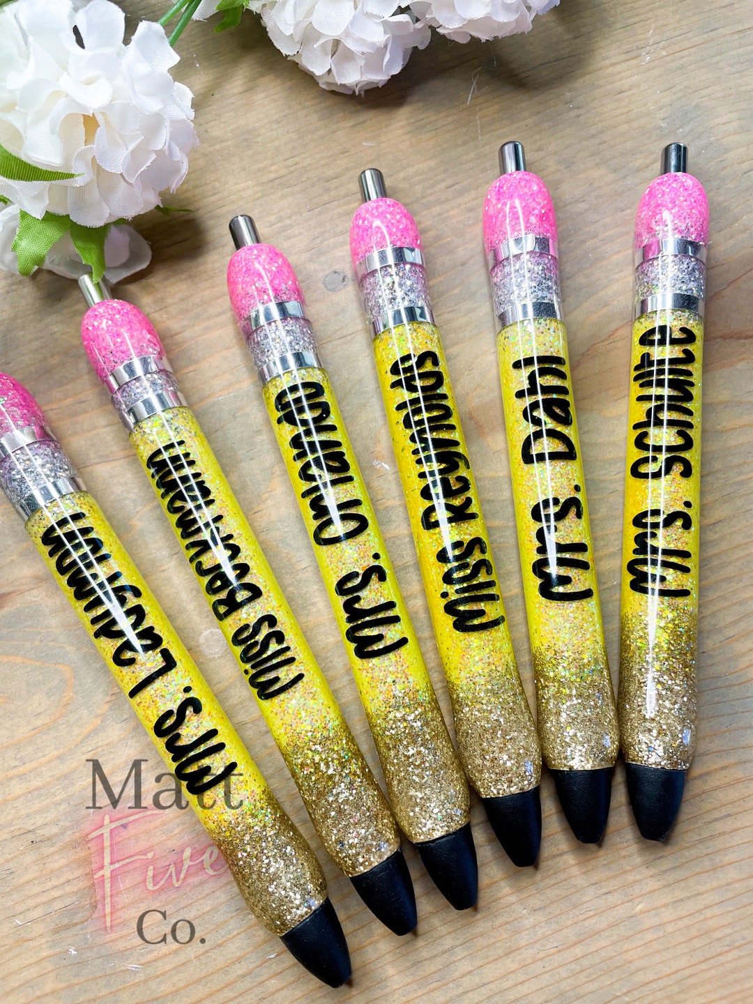 Personalized Teacher Pens, Pencil-themed Gifts, Refillable 0.7mm Ink ...