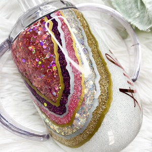 Geode Insulated Stainless Steel Sippy Cup With Personalized Name - Etsy