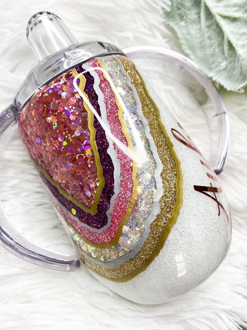 Geode Sippy Cup Insulated Sippy Cup Toddler Cup Glitter | Etsy