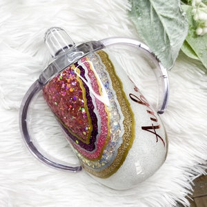 Geode Insulated Stainless Steel Sippy Cup With Personalized Name - Etsy