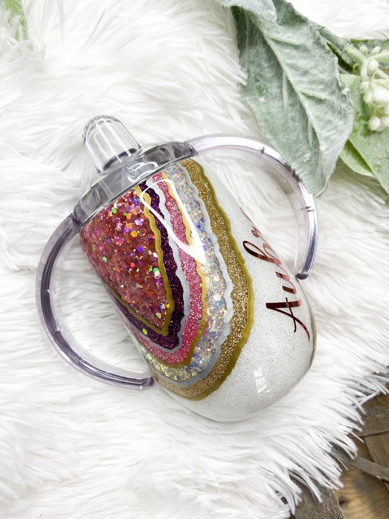 Geode Sippy Cup Insulated Sippy Cup Toddler Cup Glitter | Etsy