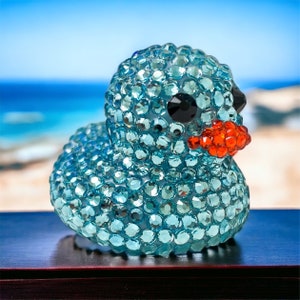 Mini Light Blue Rhinestone Rubber Duck, Bling Duck, Cruise Ducks, Ducks ...