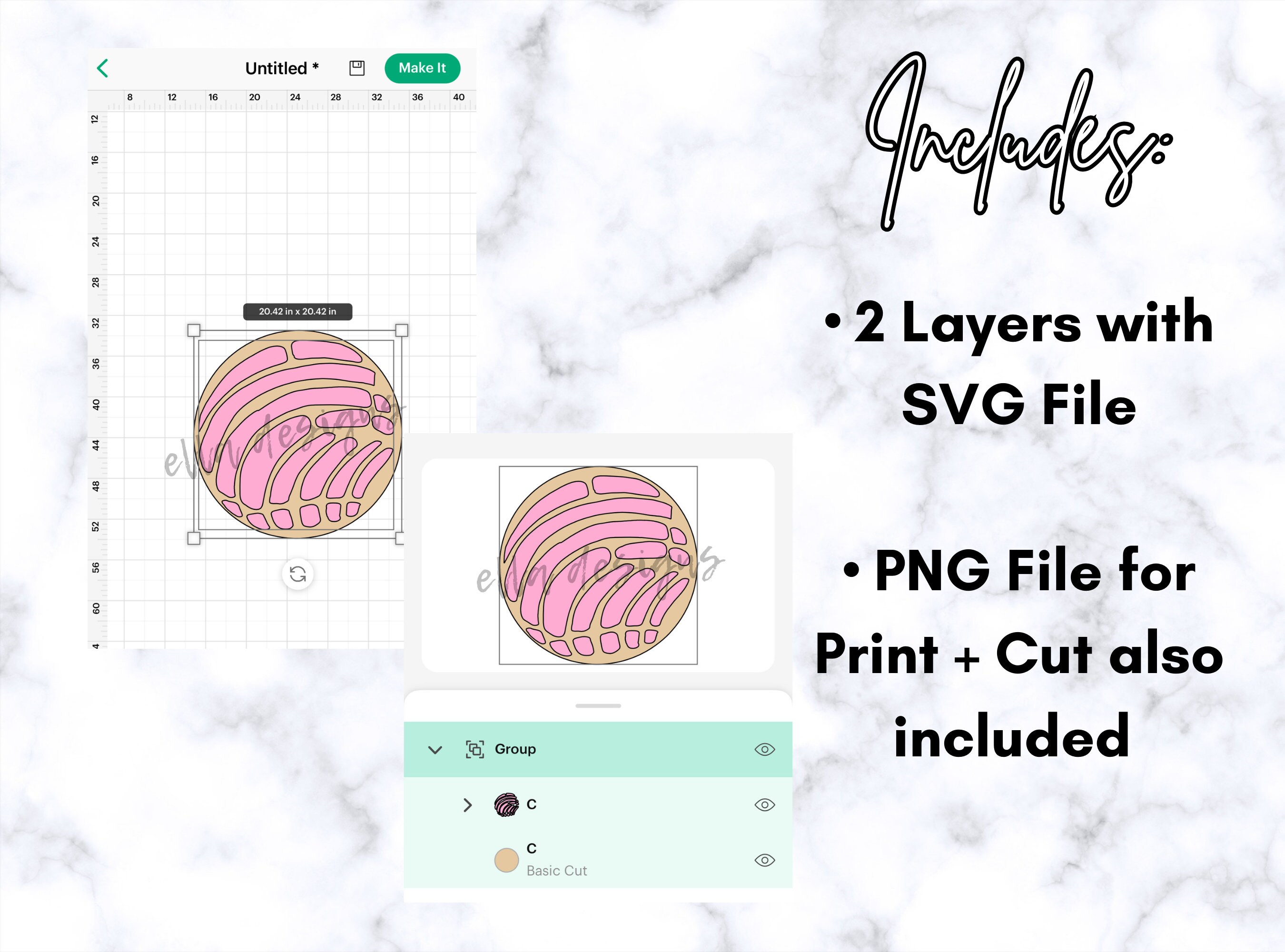 Concha Pan Dulce SVG for Cricut & Silhouette | Mexican Sweet Bread SVG ...