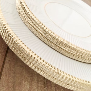 Vintage China Paper Plate Collection. White and Gold or Silver Paper ...