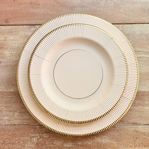 Vintage China Paper Plate Collection. White and Gold or Silver Paper ...