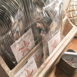 24CT Disposable Heirloom Chateau Utensil Collection. Plastic Wedding ...