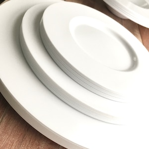 White Disposable Wedding Plates. Disposable White China. Mod Tribeca ...