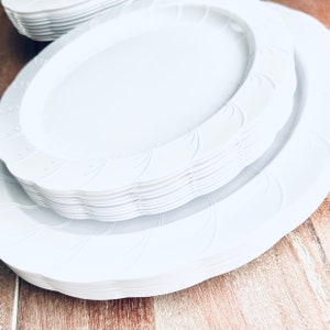 Disposable Vintage Modern White Party Plates. Wedding Plates ...