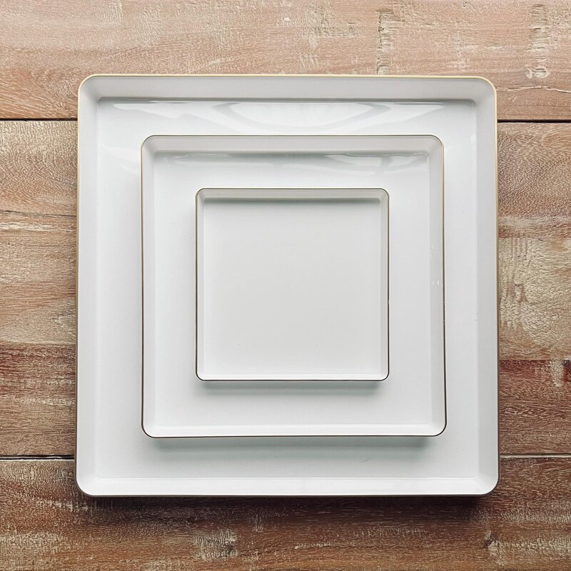 Blue and White Square Plates - Etsy
