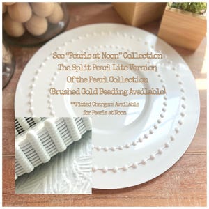 Pearl Collection. White and Clear With Silver or Gold Pearl Rim ...