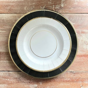 Vintage China Paper Plate Collection. White and Gold or Silver Paper ...
