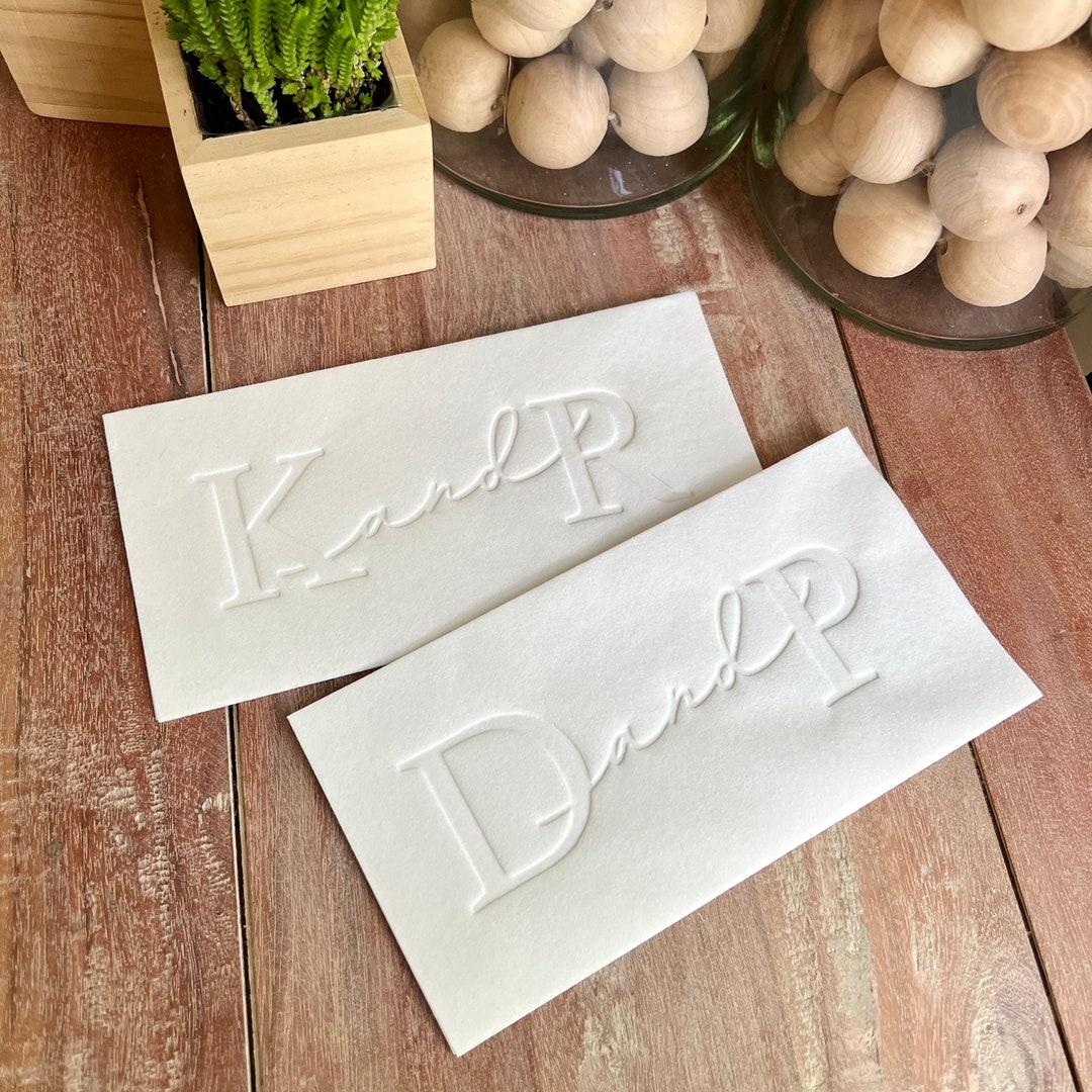 Vintage Letterpressed Napkins. Personalized Initialed Napkins for ...