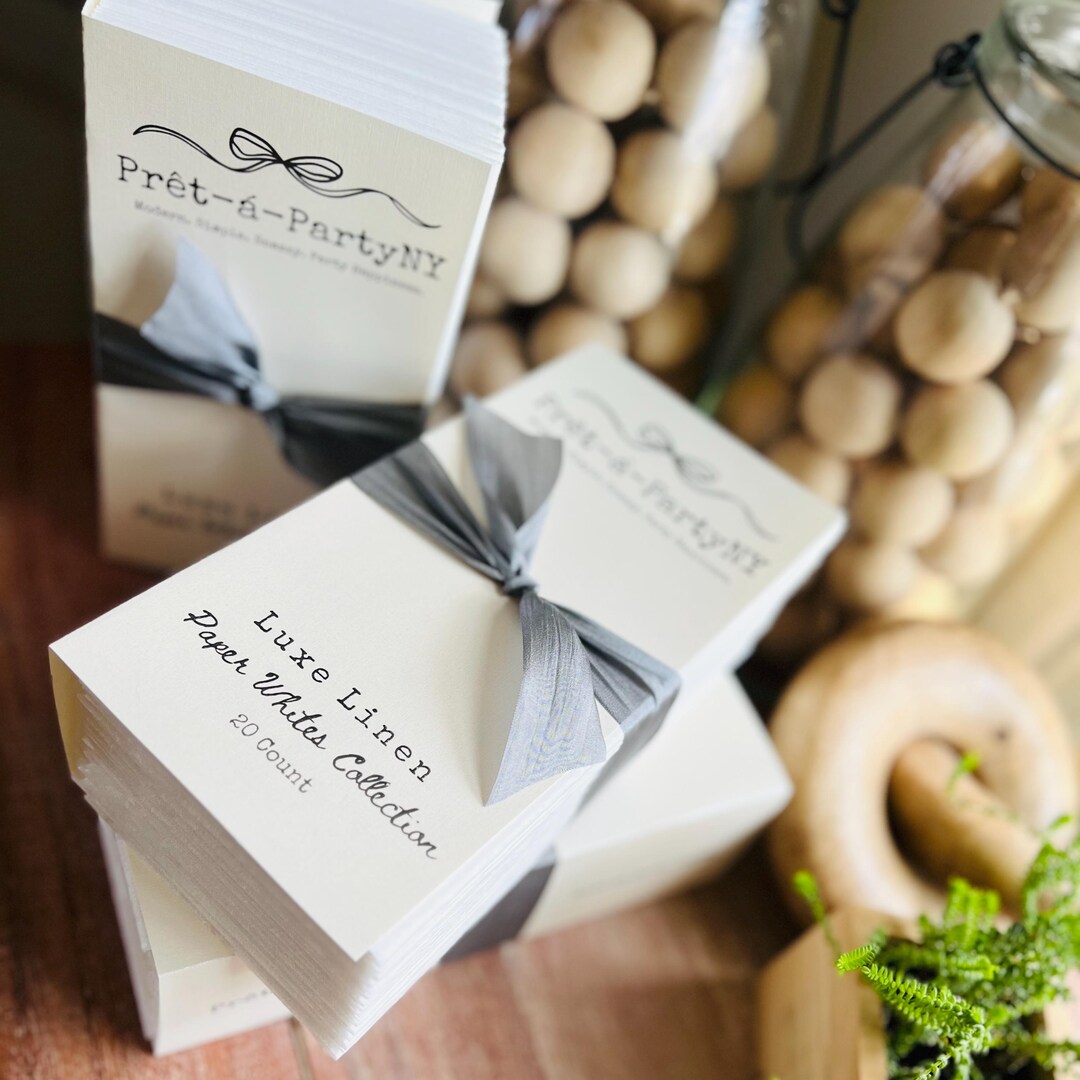 Luxe Linen Paperwhites Napkin Collection. Decorator White Premium ...