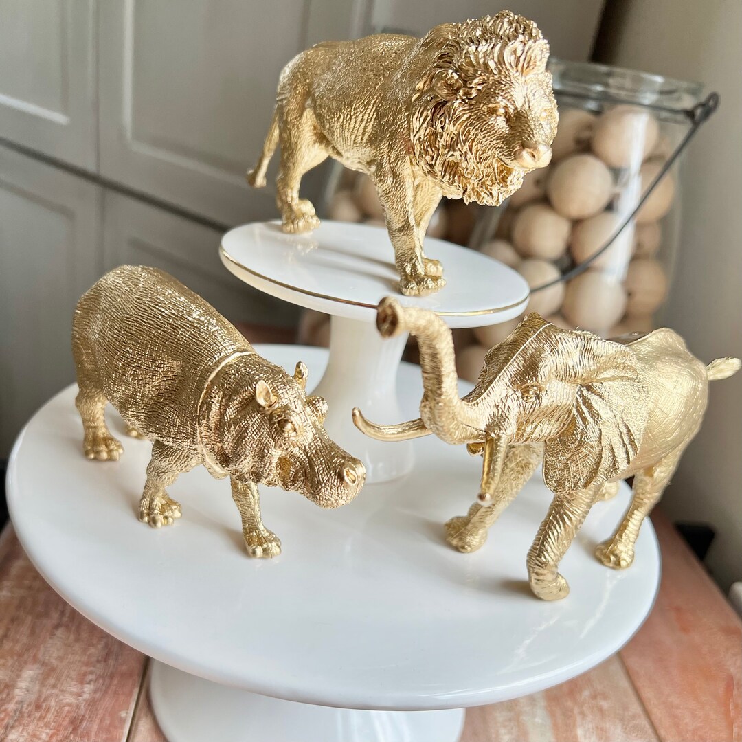 Modern Gold Safari Animals. Glam-imals Safari Party Collection. Gold ...