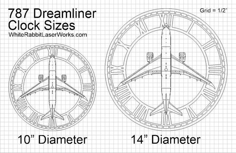 787 Dreamliner Wooden Wall Clock Aviation Gift Aircraft - Etsy