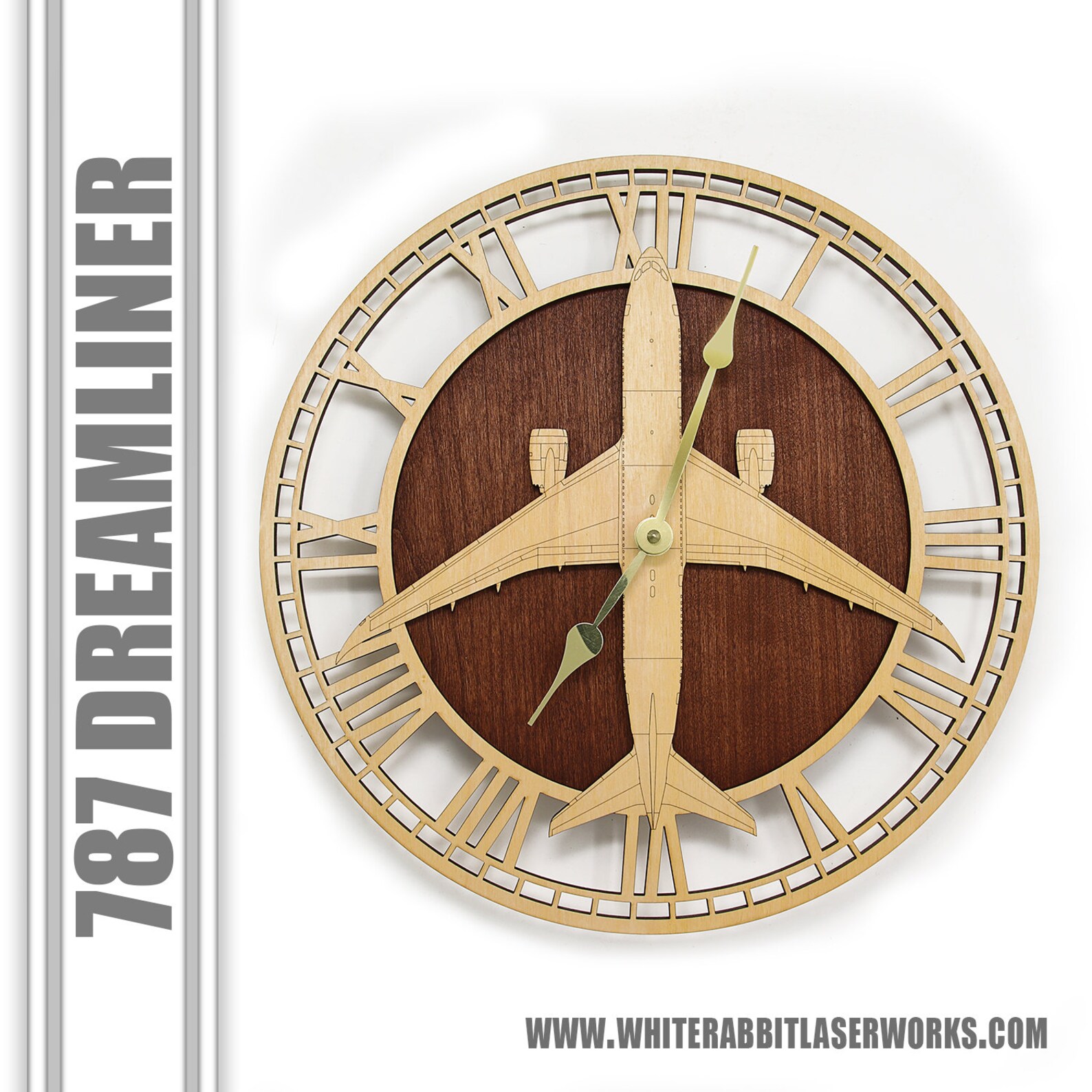 787 Dreamliner Wooden Wall Clock Aviation Gift Aircraft | Etsy