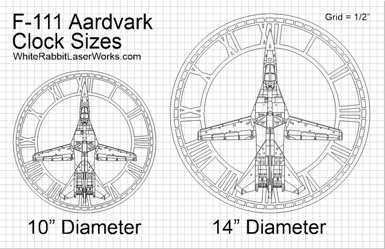 F-111 Aardvark Wooden Wall Clock, United States Air Force, Aircraft ...