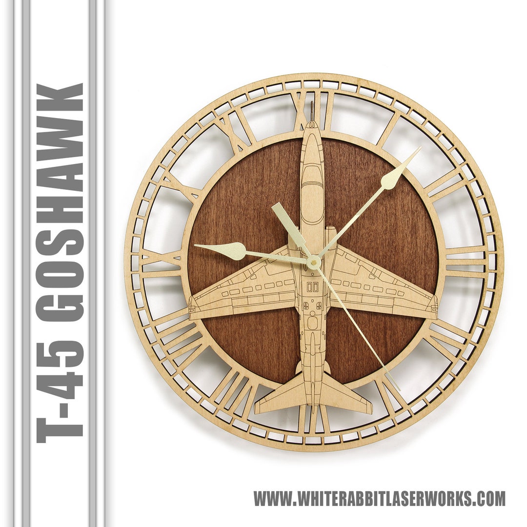 T-45 Goshawk Wooden Wall Clock, United States Navy, Aircraft Gift ...