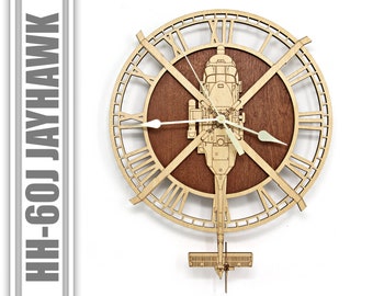 UH-60 Black Hawk Helicopter Wood Wall Clock / Aviation Gifts / | Etsy
