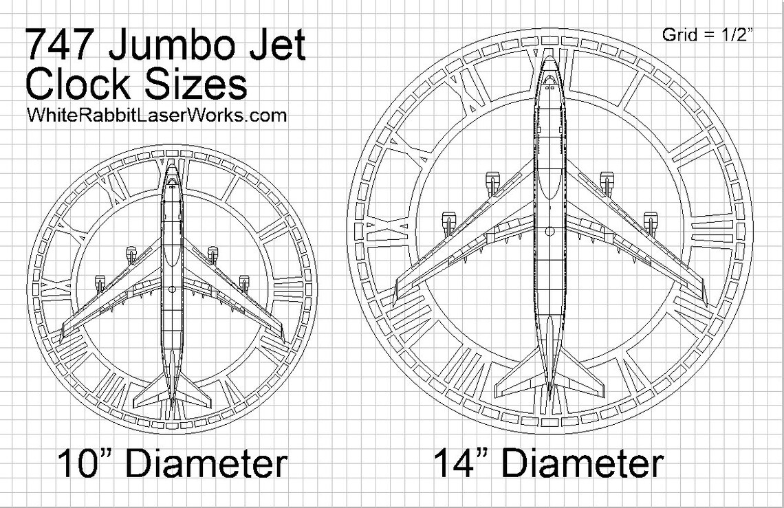 Boeing 747 Jumbo Jet Wooden Wall Clock, Aircraft Gift, Airplane Gift ...