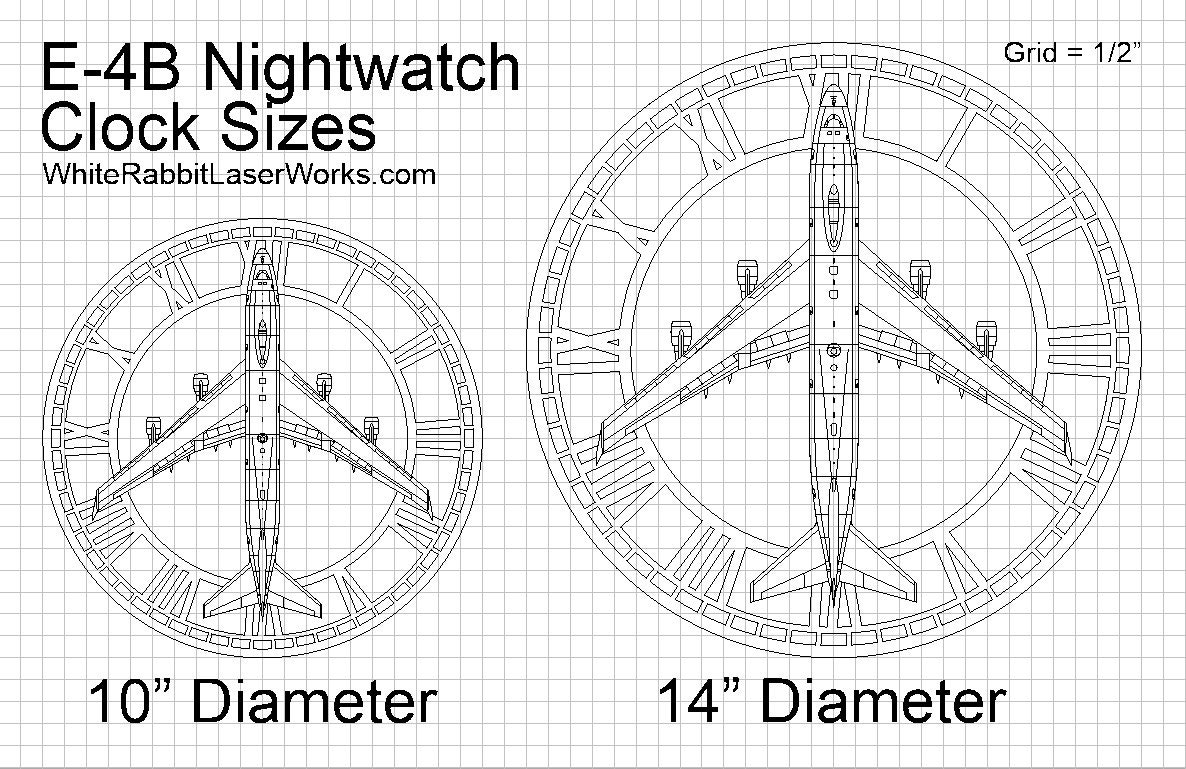 E-4B Nightwatch Wooden Wall Clock United States Air Force | Etsy