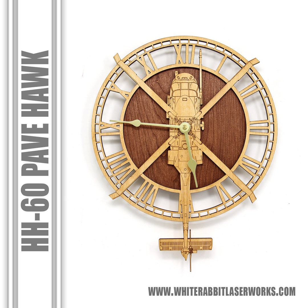 HH-60 Pave Hawk Helicopter Wood Wall Clock / Aviation Gifts / Military ...