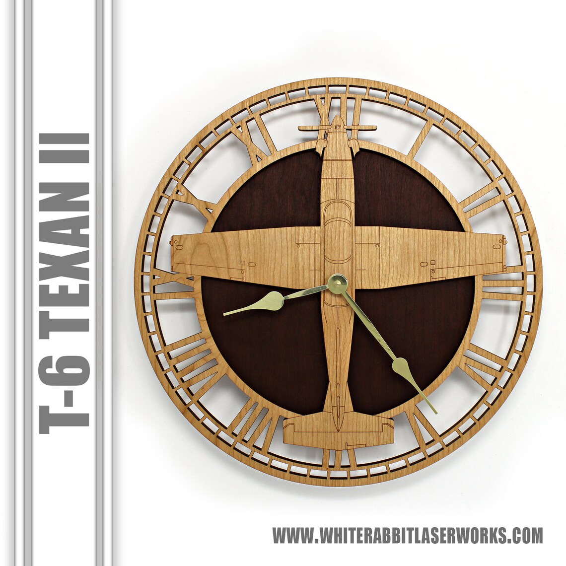 T-6 Texan II Wooden Wall Clock, United States Air Force Aircraft Gift ...