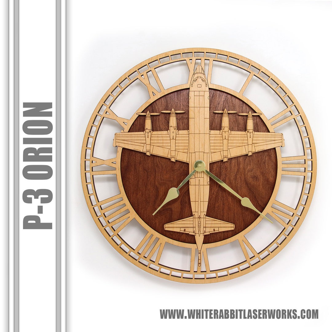P-3 Orion Wooden Wall Clock, United States Navy Submarine Hunter ...