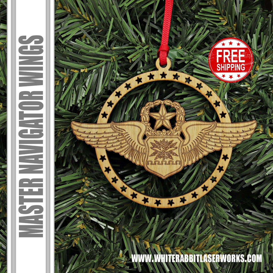 Air Force Master Navigator Wings Christmas Ornament, Aviation Gifts ...