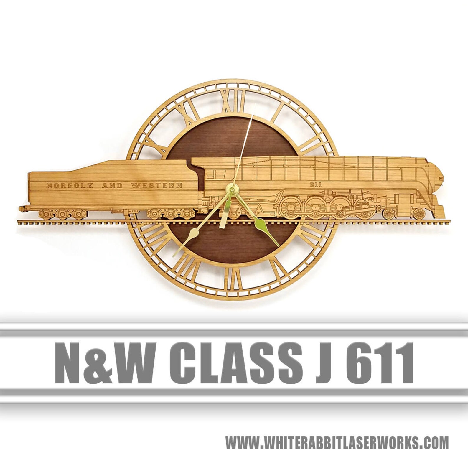 N&W J 611 Train Clock / Norfolk and Western Class J Railroad - Etsy