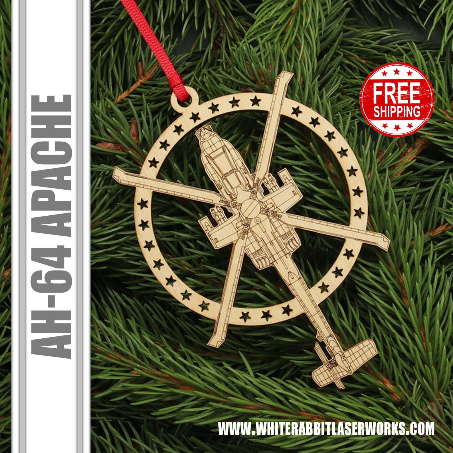 AH-64 Apache Helicopter Christmas Ornament Aviation Gifts | Etsy