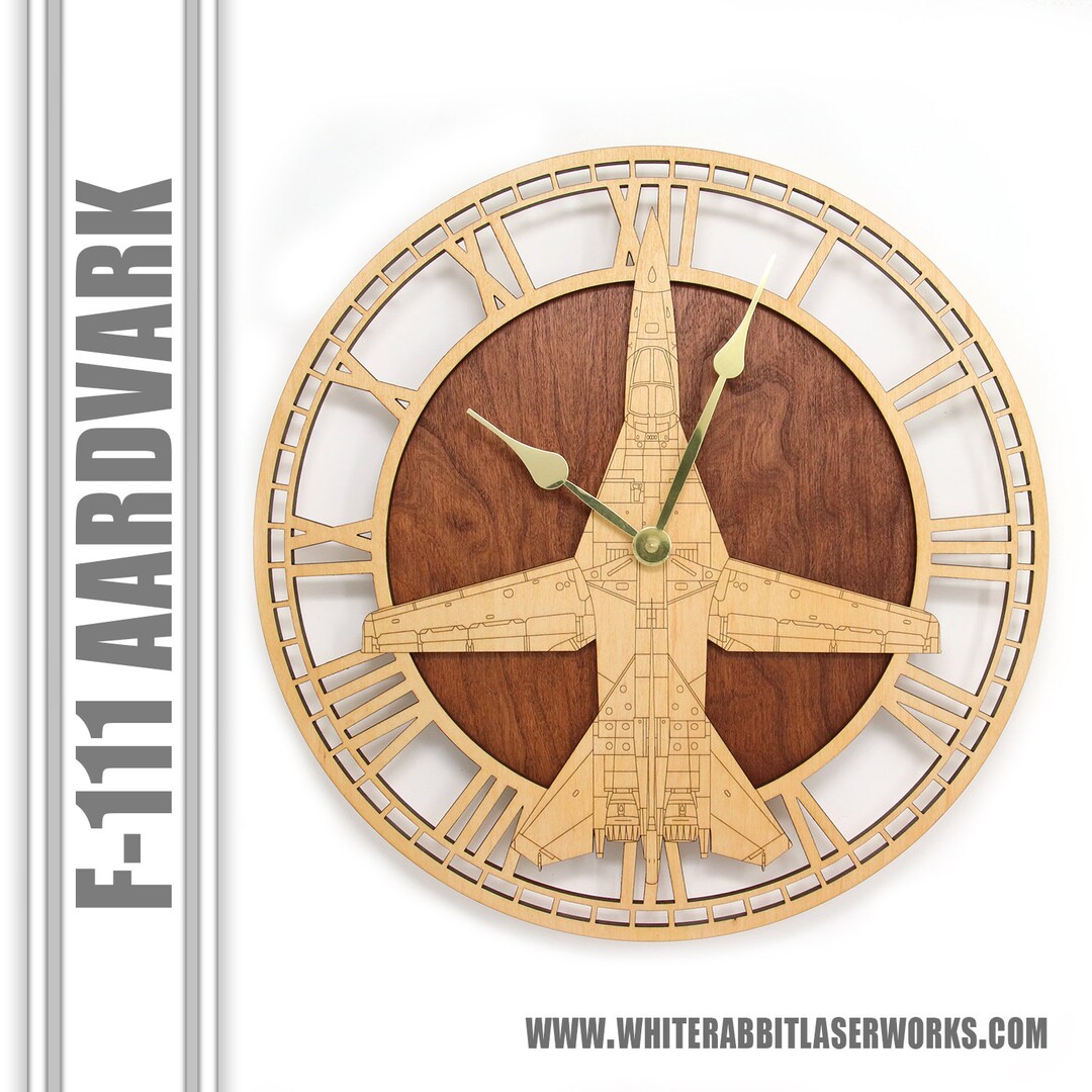 F-111 Aardvark Wooden Wall Clock, United States Air Force, Aircraft ...