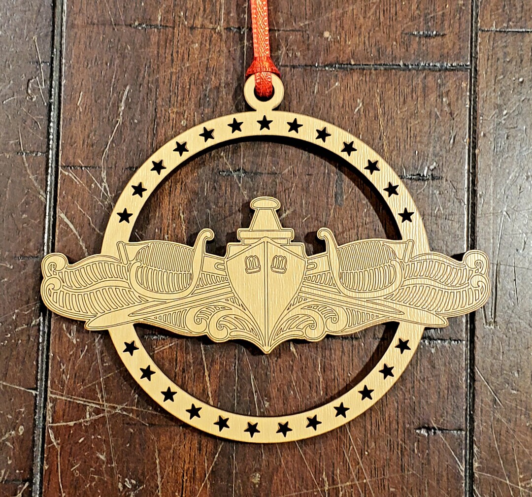Surface Warfare Emblem Christmas Ornament, Military Gifts, Navy Gifts ...