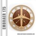 Embraer 175 Wooden Wall Clock, Aviation Gift, Pilot Gift, Aircraft Gift ...