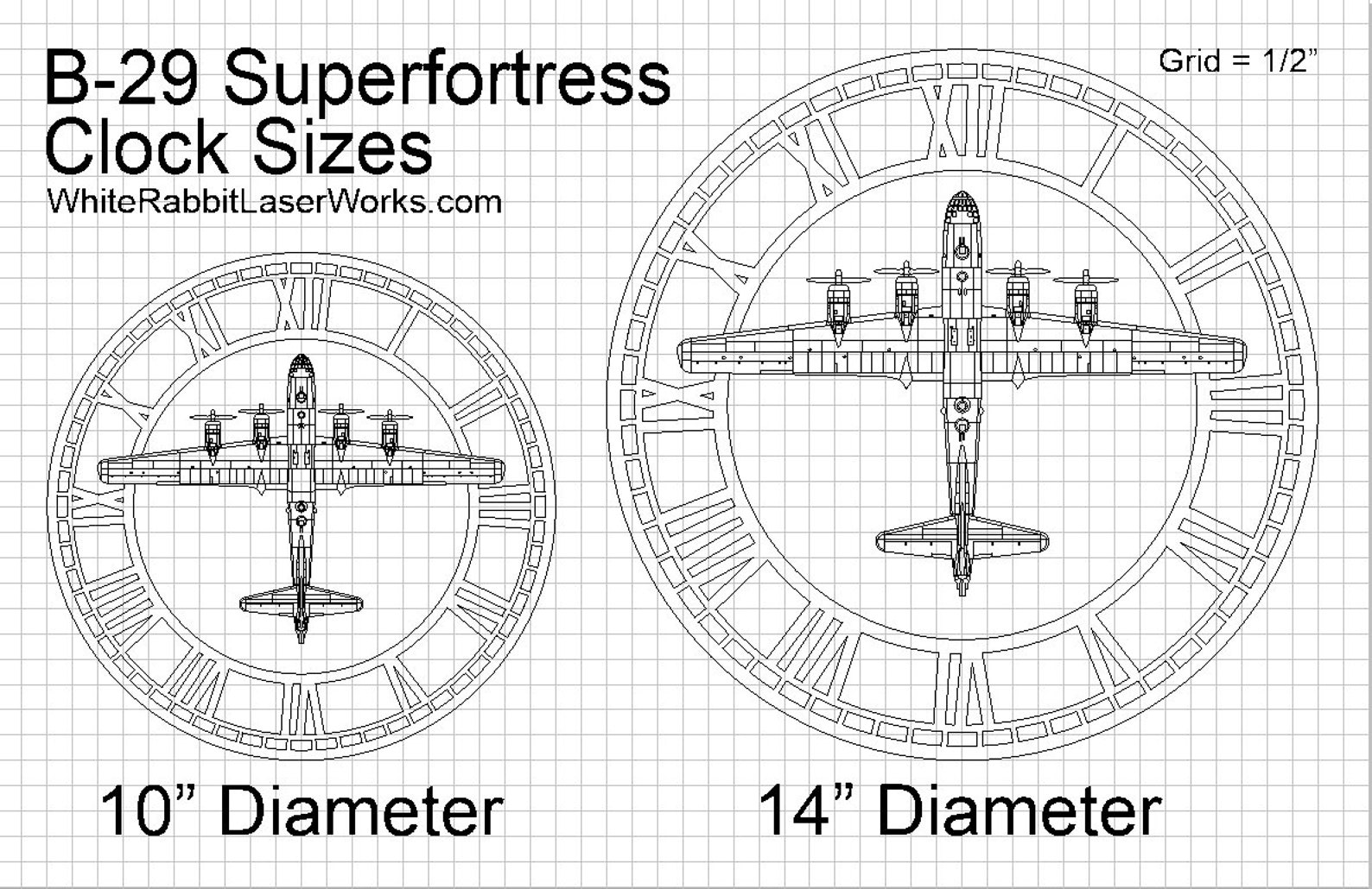 B-29 Superfortress Wood Wall Clock WWII, Enola Gay, Atomic Bomb, US Air ...