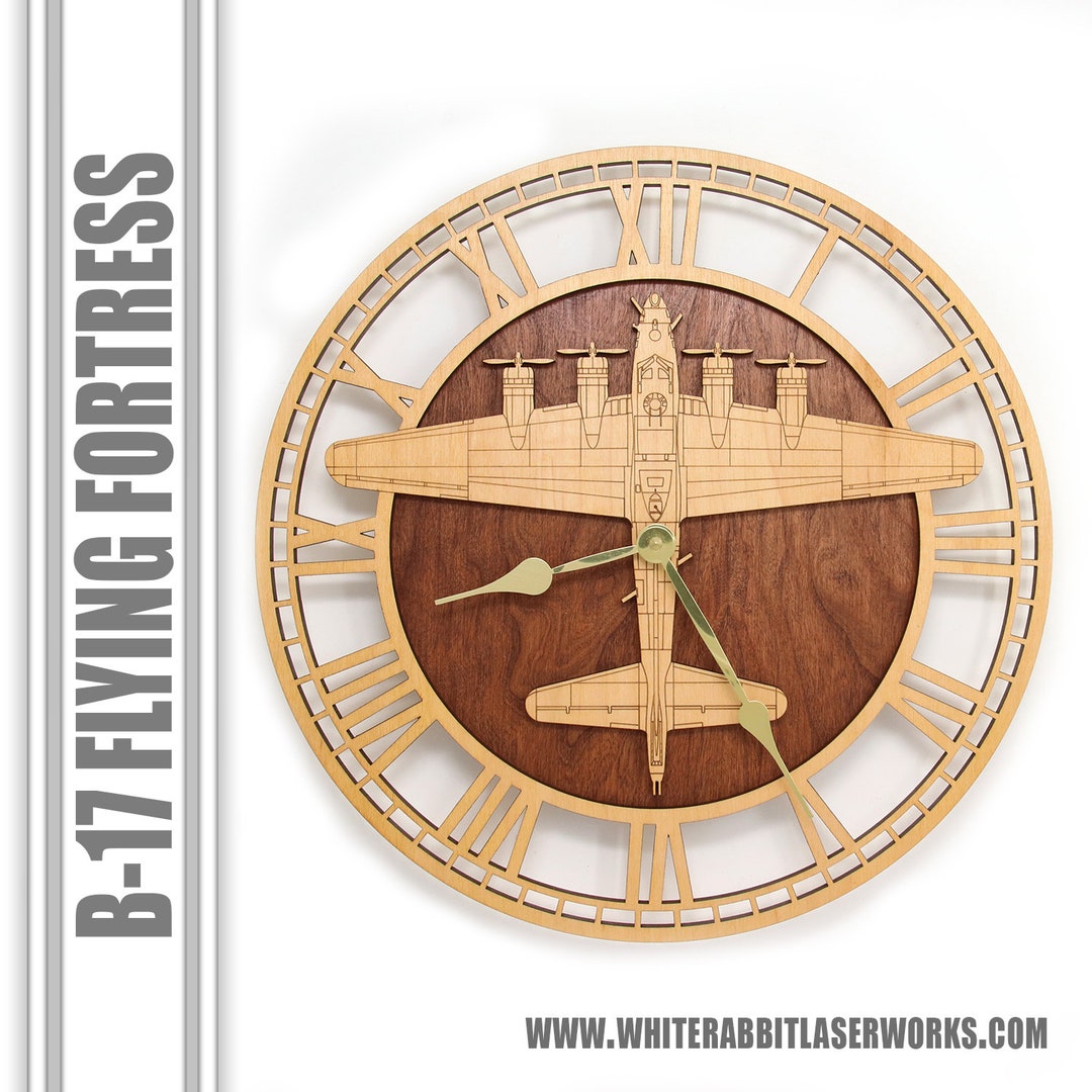 B-17 Flying Fortress Wall Clock WWII US Army Air Corps, 8th Air Force ...