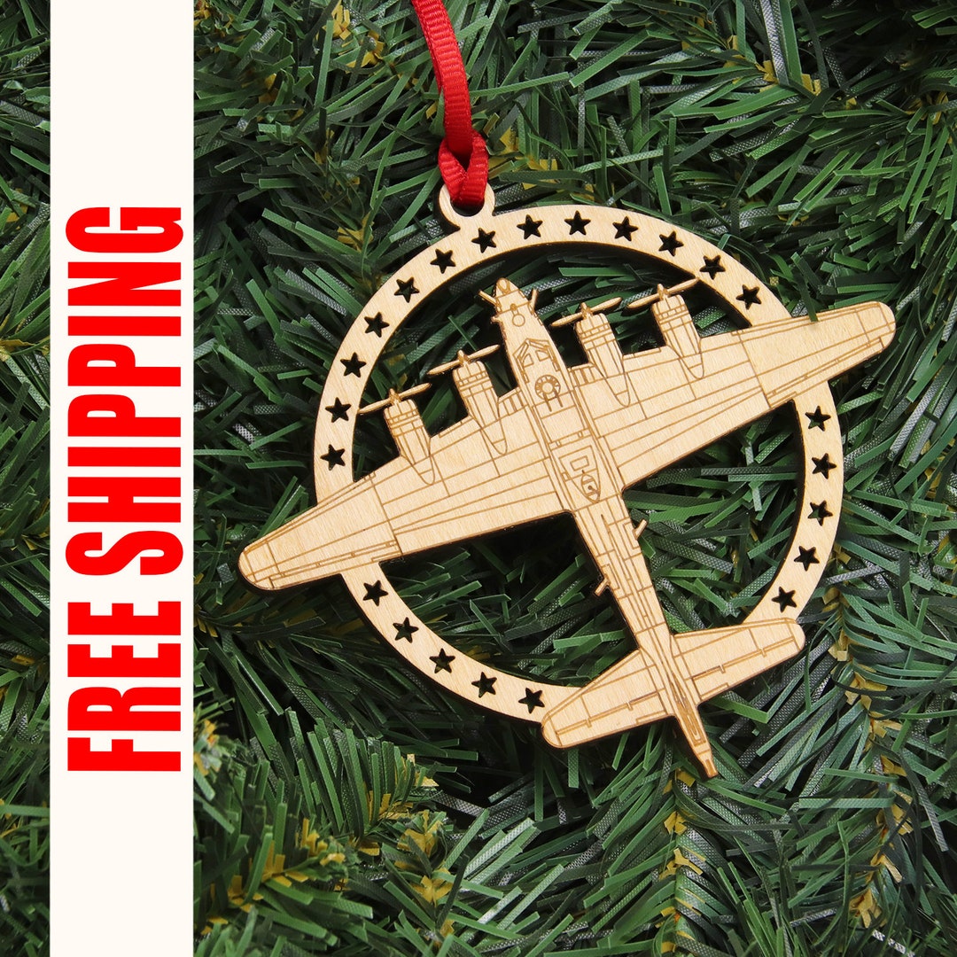 B-17 Flying Fortress Christmas Ornament, Aviation Gifts, Military Gifts ...
