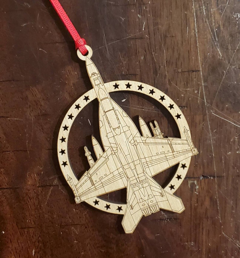 F/A 18 F Super Hornet Christmas Ornament, Aviation Gifts, Military ...