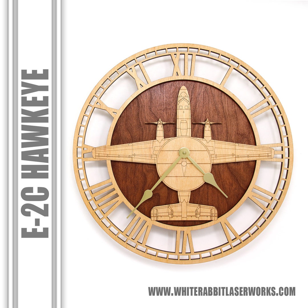 E-2C Hawkeye Wooden Wall Clock, E-2 C US Navy, Aircraft Gift, Airplane ...