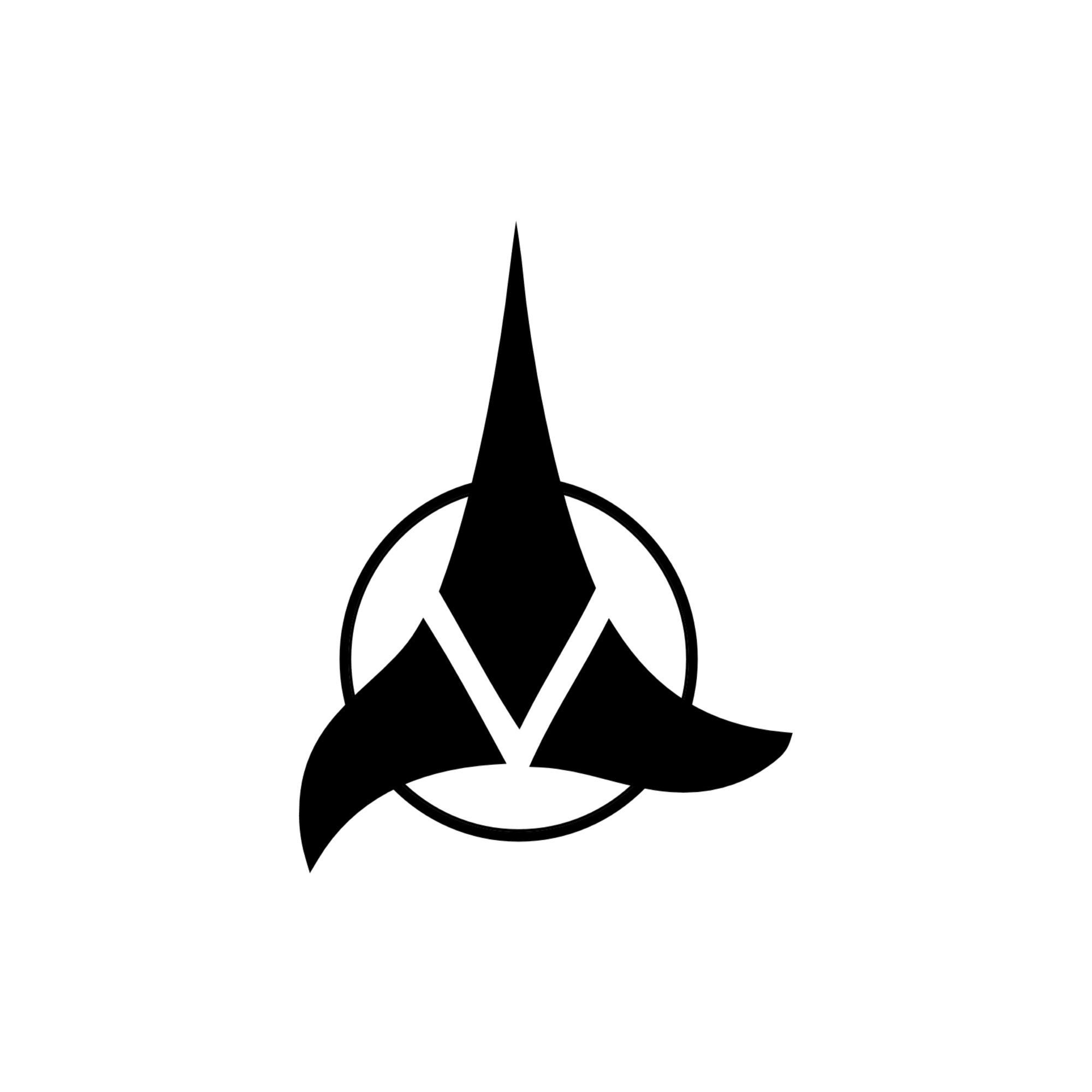 Klingon Symbol Black And White