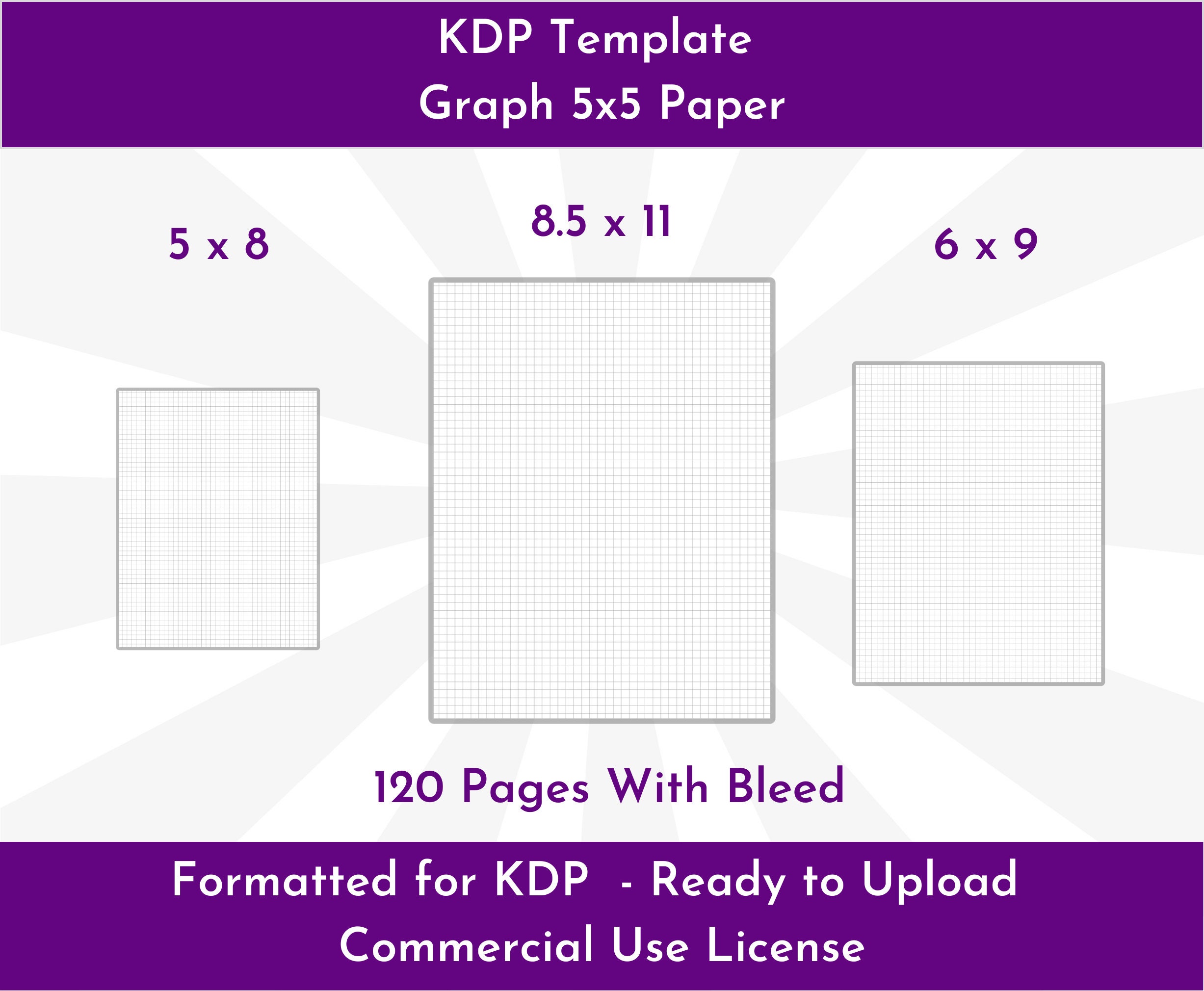Printable Graph Paper PDF, 5x5 Grid Paper Printable, Coordinate Paper ...