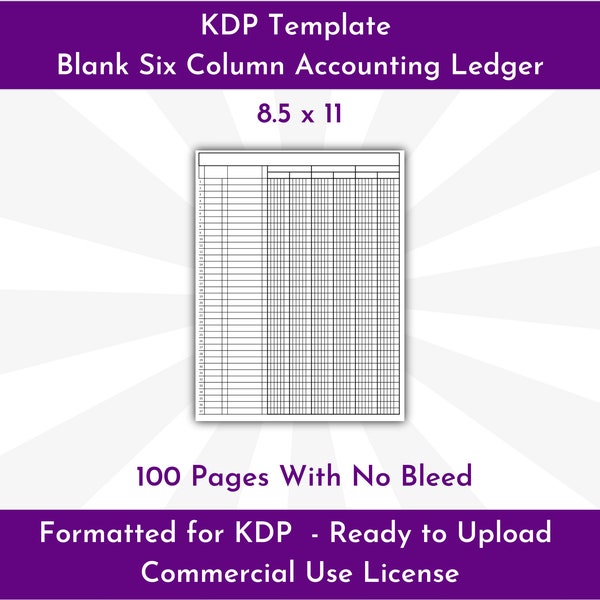 6 Column Template - Etsy