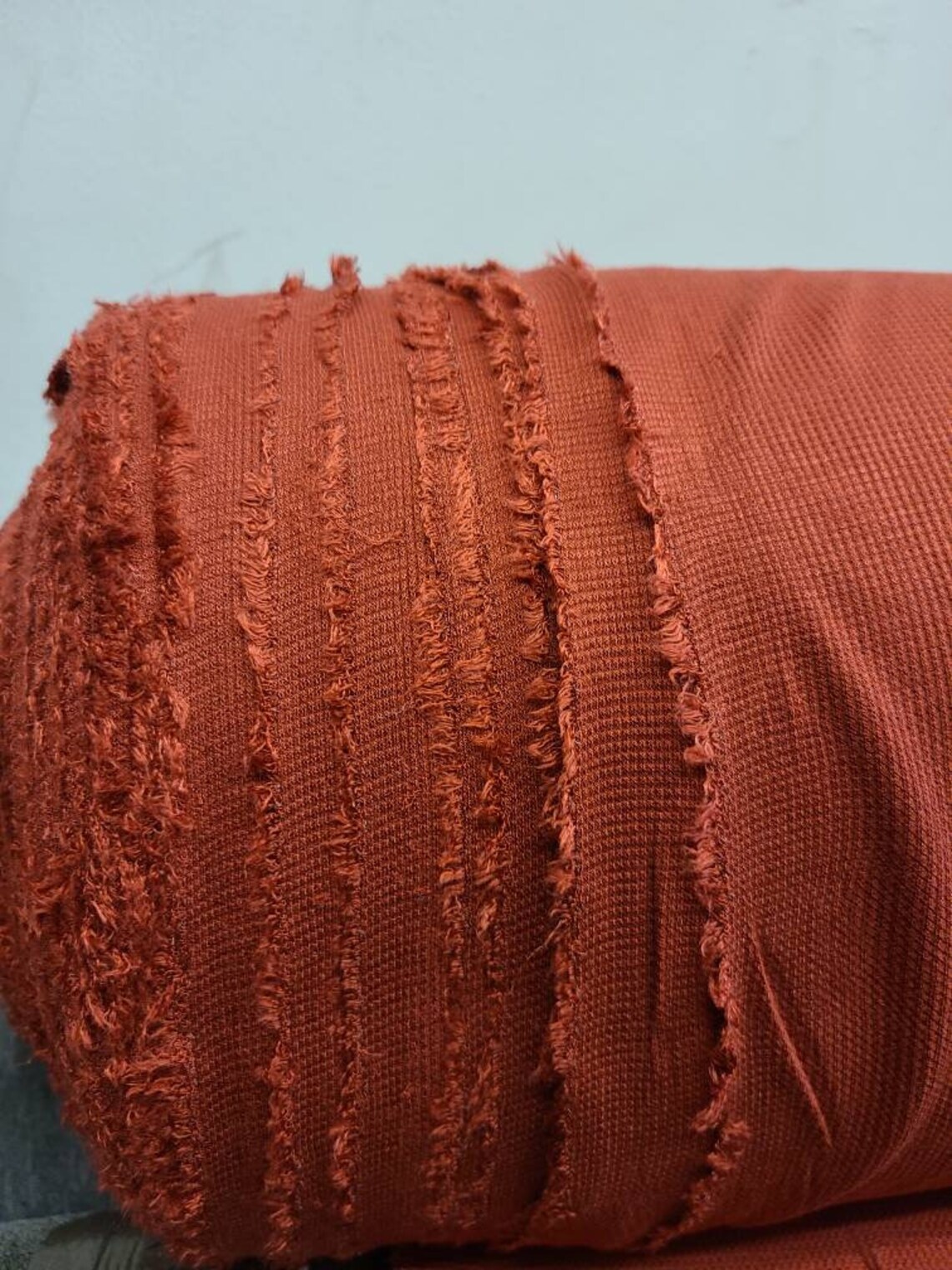 Rayon Spandex Waffle Weave Thermal "rust" - by the Yard - - Etsy