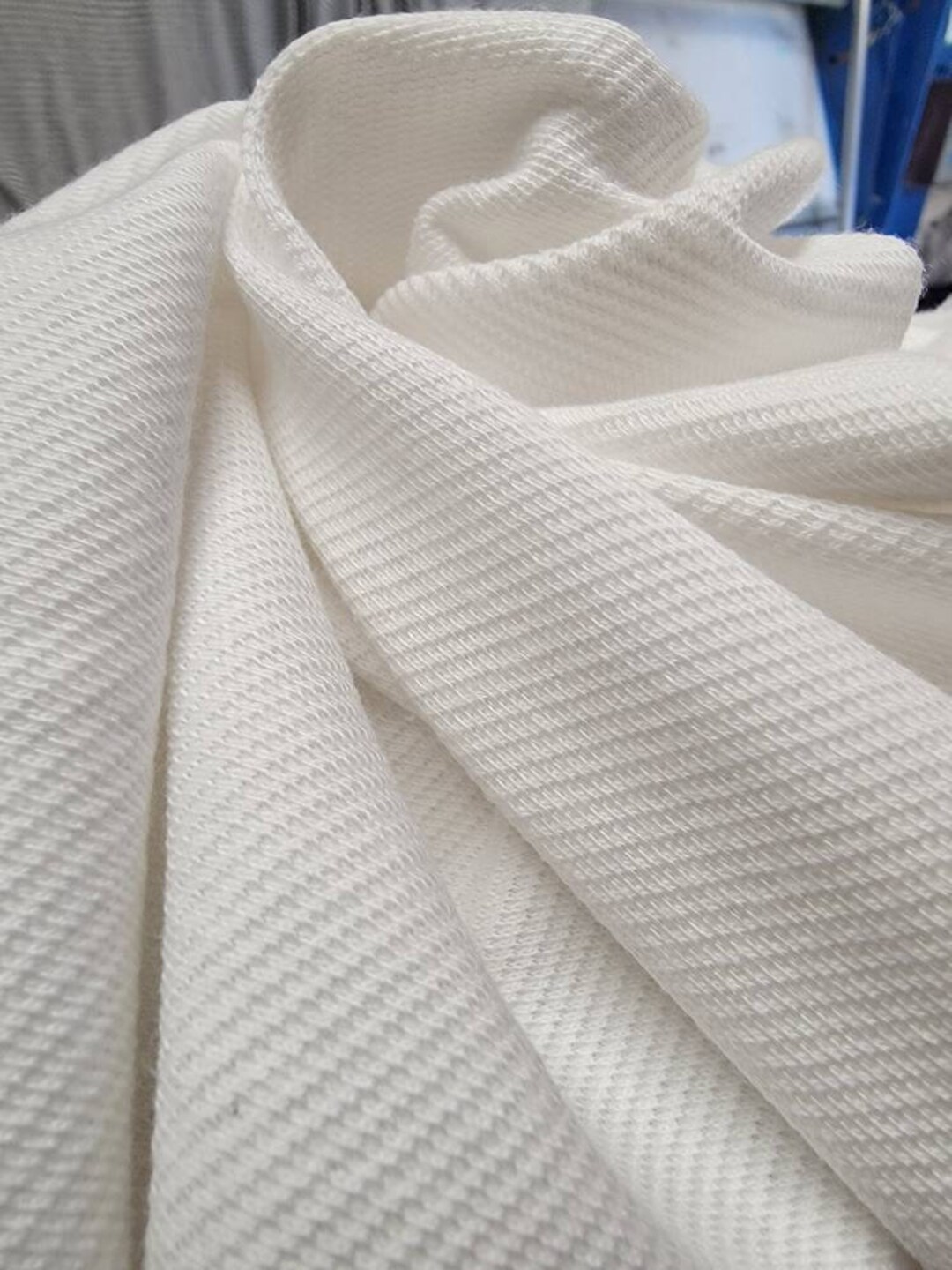 100% Cotton Pique Knit white by the Yard - Etsy
